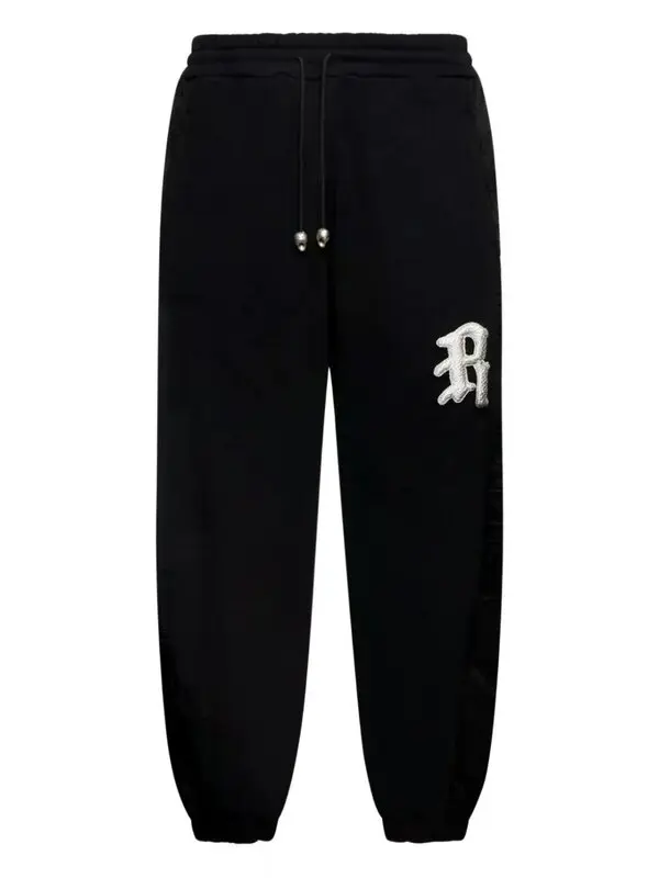 John Richmond Appliqué Drawstring Track Pants - Black