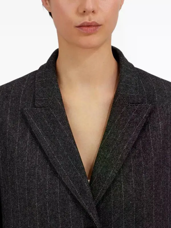 Herno Pinstripe-pattern Single-breasted Coat