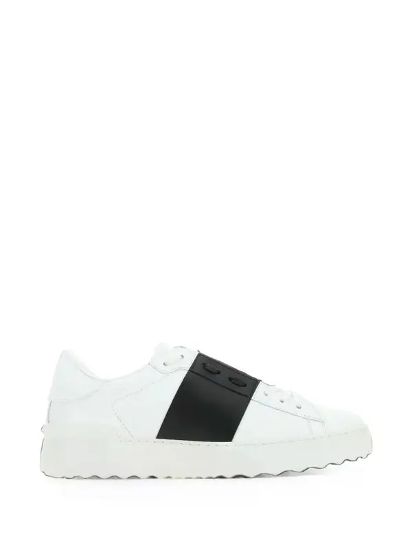Valentino Garavani Open Rockstud Leather Sneakers - White