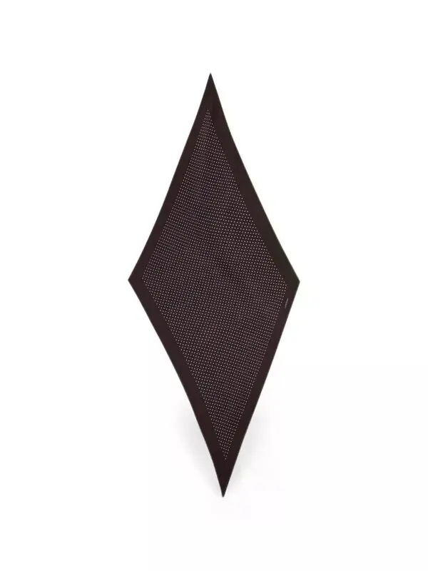 LARDINI Polka-dot Diamond-shaped Scarf - Brown