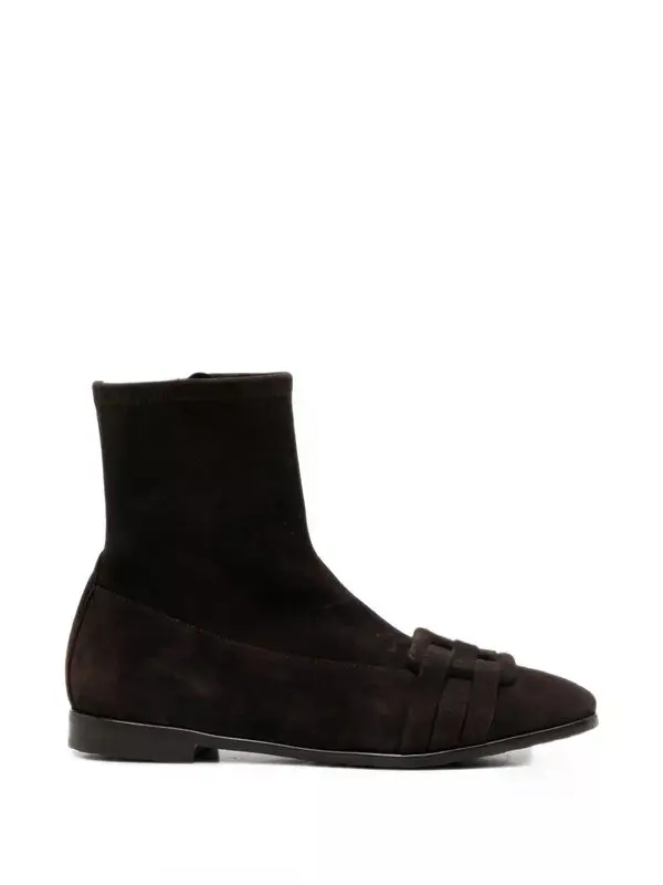 TRUMAN´S Woven-detail Ankle Boots - Brown