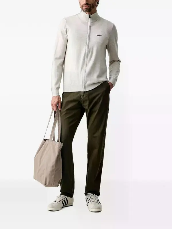 AERONAUTICA MILITARE Straight-leg Trousers With Rear Logo Patch