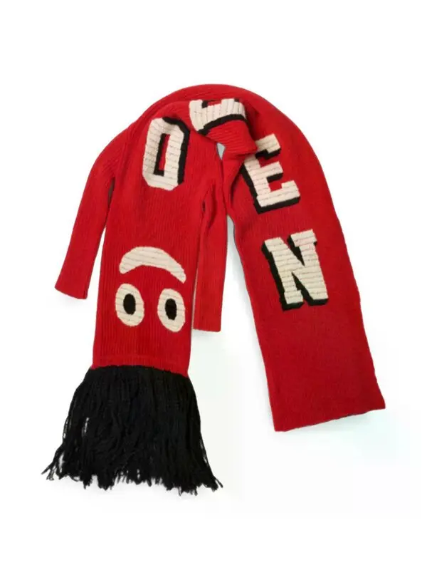 DOUBLET Air Dancer Embroidered Scarf - Red
