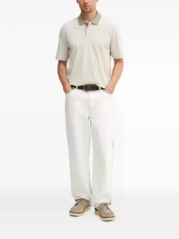 Armani Exchange Geometric-pattern Polo Shirt
