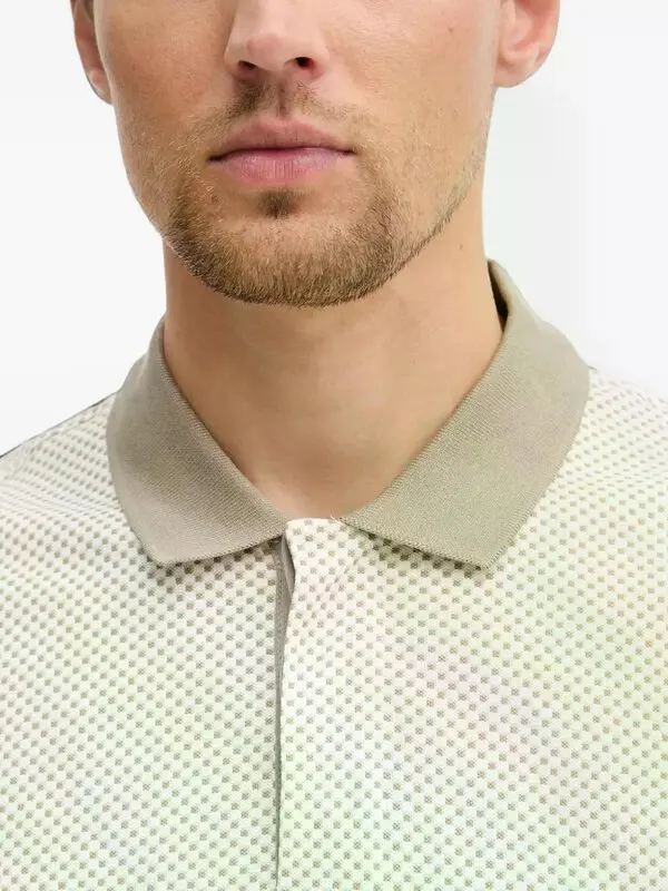 Armani Exchange Geometric-pattern Polo Shirt