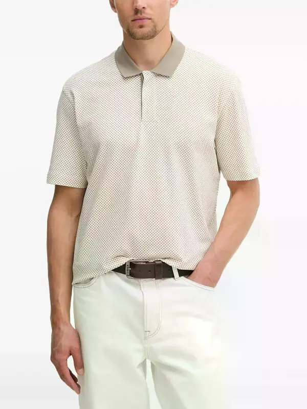 Armani Exchange Geometric-pattern Polo Shirt