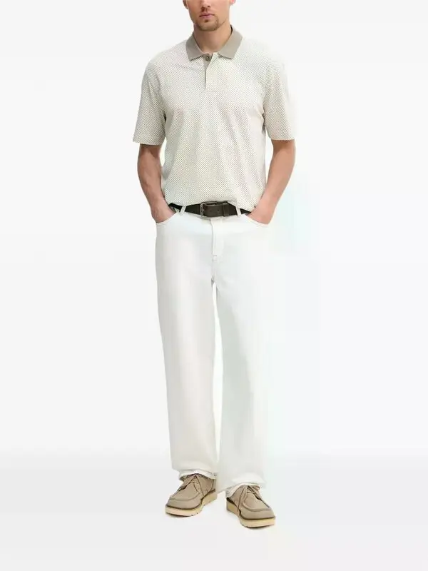 Armani Exchange Geometric-pattern Polo Shirt
