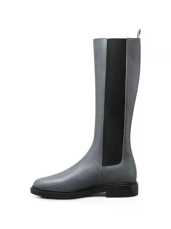 Thom Browne Pebble-grain 4-bar Knee-high Chelsea Boots