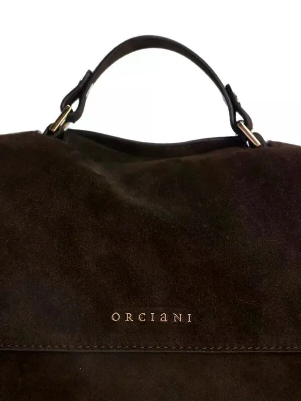 Orciani Logo-plaque Suede Tote Bag
