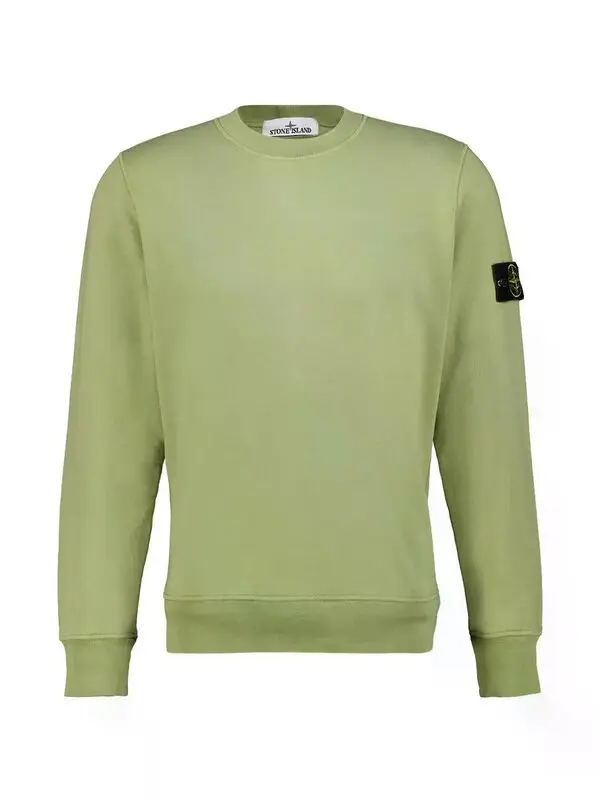 Stone Island 6100060 Organic Cotton Fleece Sweatshirt - Green