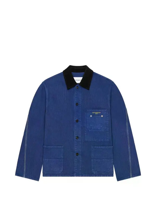 Givenchy Couture Seam Herringbone Denim Jacket