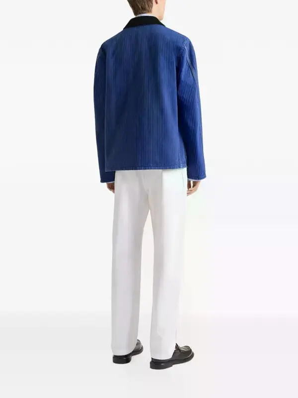 Givenchy Couture Seam Herringbone Denim Jacket