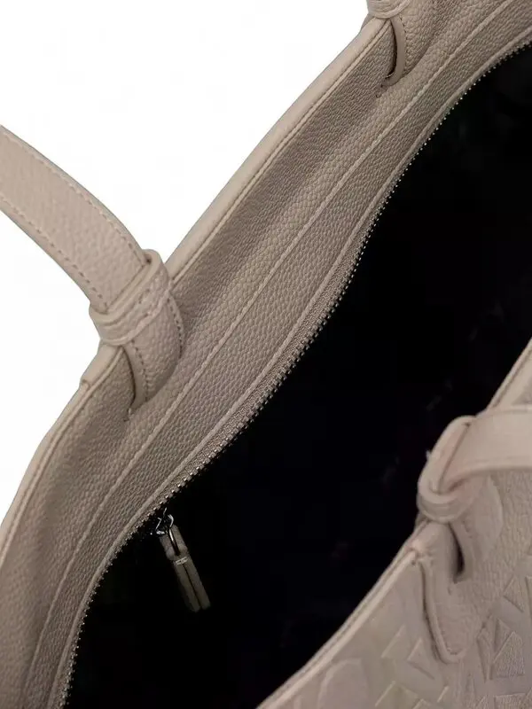 Armani Exchange Logo-embossed Grained Tote Bag