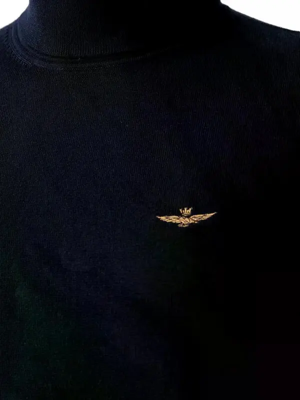 AERONAUTICA MILITARE Roll-neck Embroidered Sweater