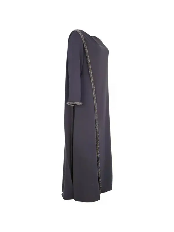 LOODYANA Maxi Dress With Embellished Cape Detail