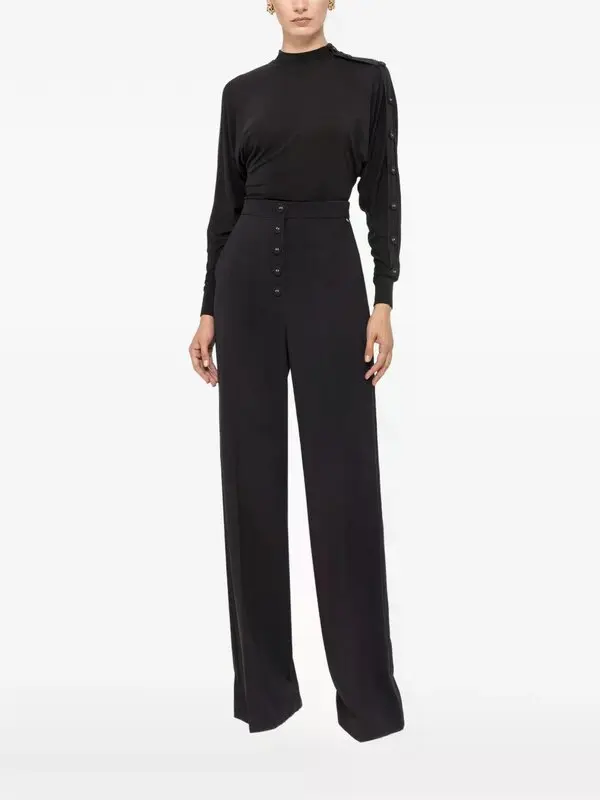 NISSA Tencel™ And Wool Button-detail Top
