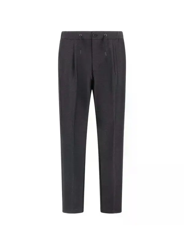 Herno Mélange-effect Pleated Trousers - Grey
