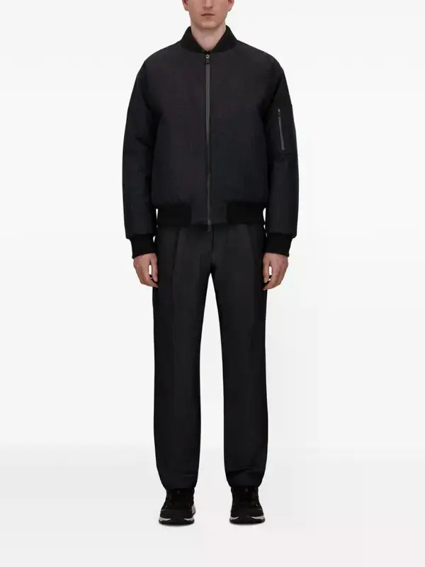 Herno Mélange Effect Pleated Trousers