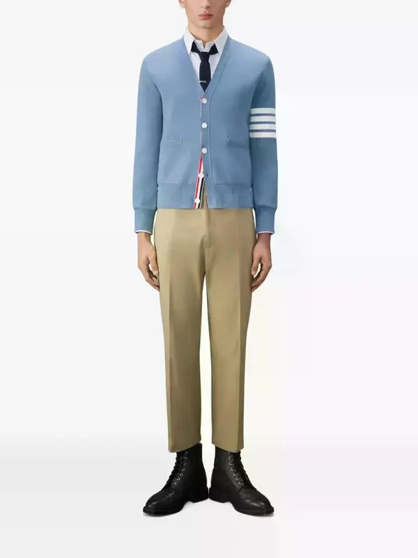 Thom Browne Cotton Crepe V-neck Cardigan