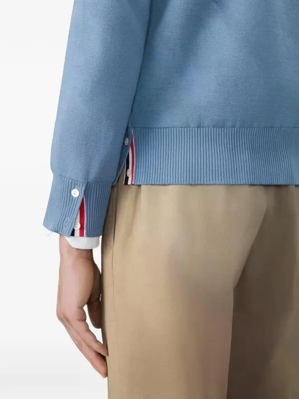 Thom Browne Cotton Crepe V-neck Cardigan