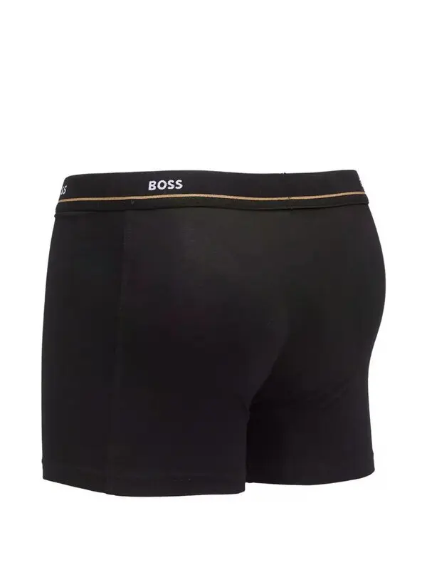 Hugo Five-pack Of Logo-waistband Stretch-cotton Boxer Briefs - Black
