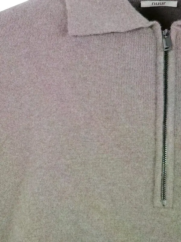 NUUR Quarter-zip Wool Polo Shirt