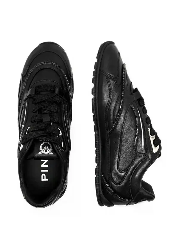 Pinko Logo Print Panelled Sneakers