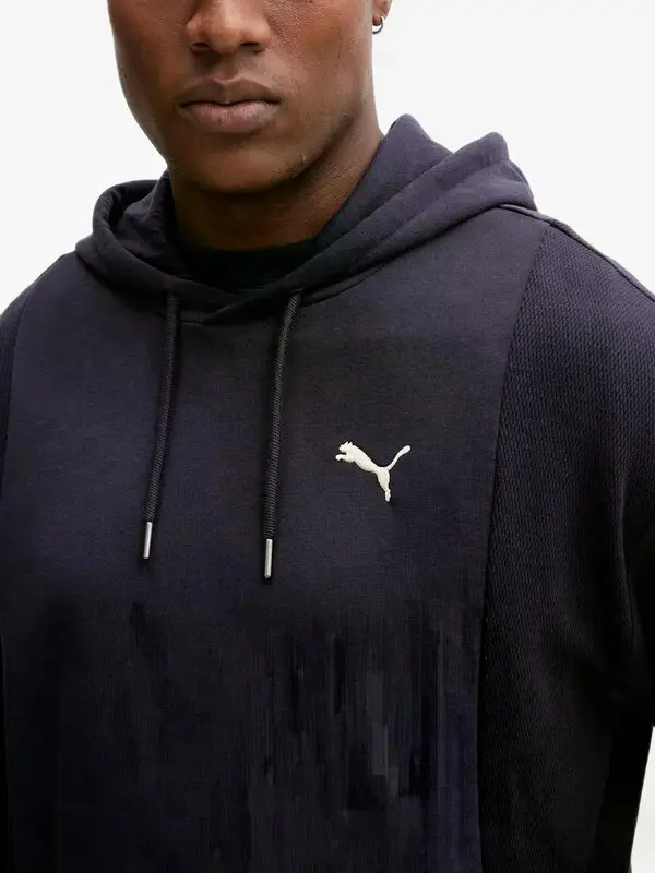 PUMA Logo-embroidered Panelled Hoodie