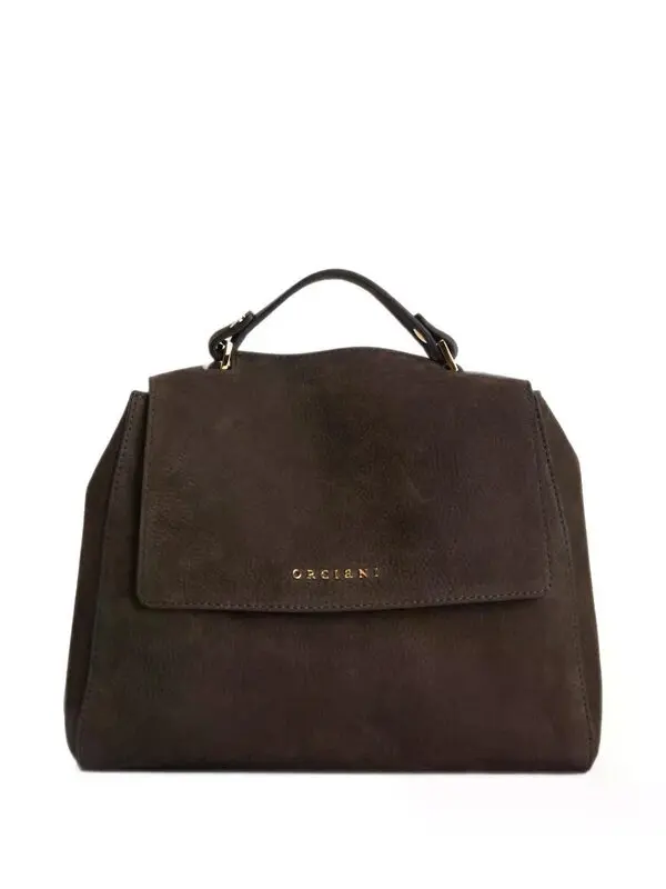 Orciani Logo-lettering Leather Tote Bag - Brown