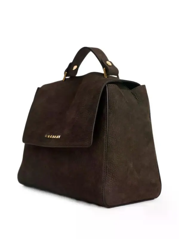 Orciani Logo-lettering Leather Tote Bag