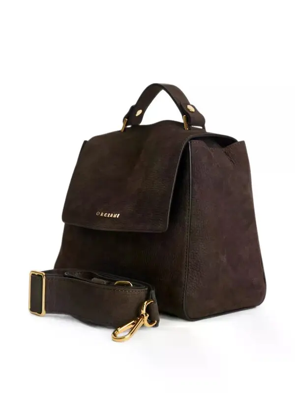 Orciani Logo-lettering Leather Tote Bag