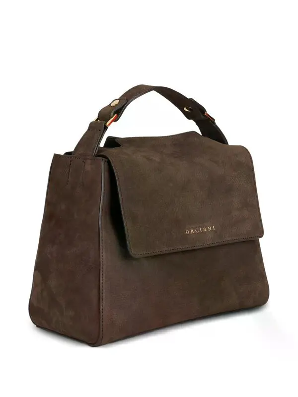 Orciani Logo-lettering Leather Tote Bag