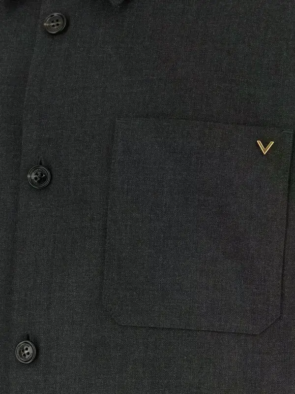 Valentino Garavani Nylon Gabardine Jacket With Vgold Detail