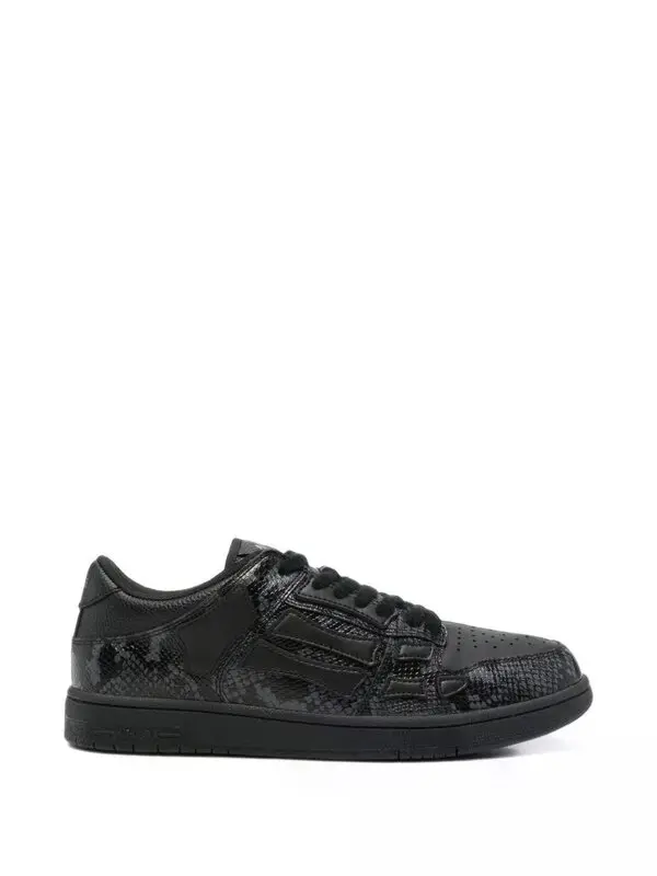 Amiri Skeltop Snakeskin-effect Sneakers - Black