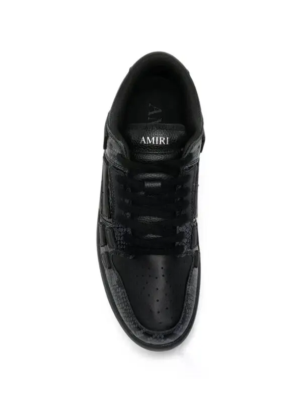Amiri Skeltop Snakeskin-effect Sneakers