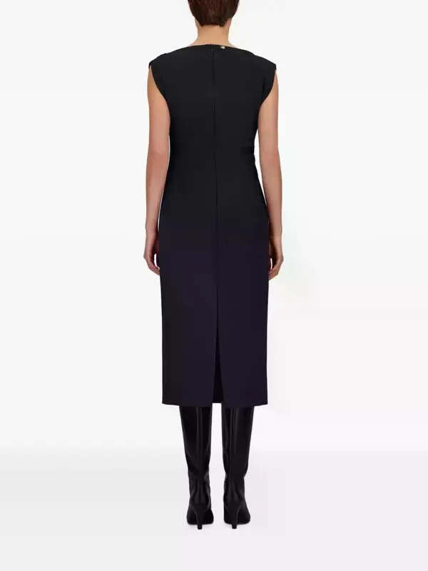 Herno Draped V-neck Midi Dress