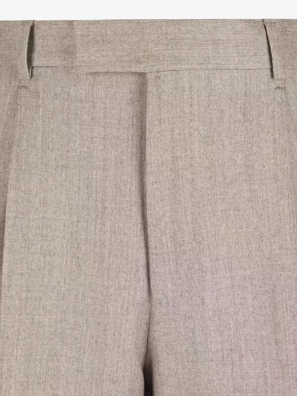 Zegna Pleated Tailored Trousers - Neutrals