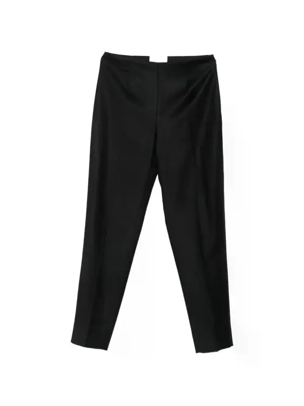 BERWICH Pressed-crease Cropped Trousers - Black