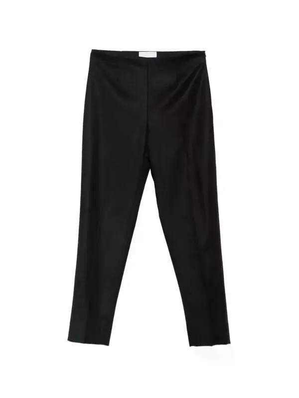 BERWICH Cropped Trousers With Pressed Crease - Black