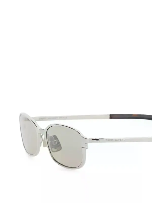 Saint Laurent Oval Frame Sunglasses - Silver