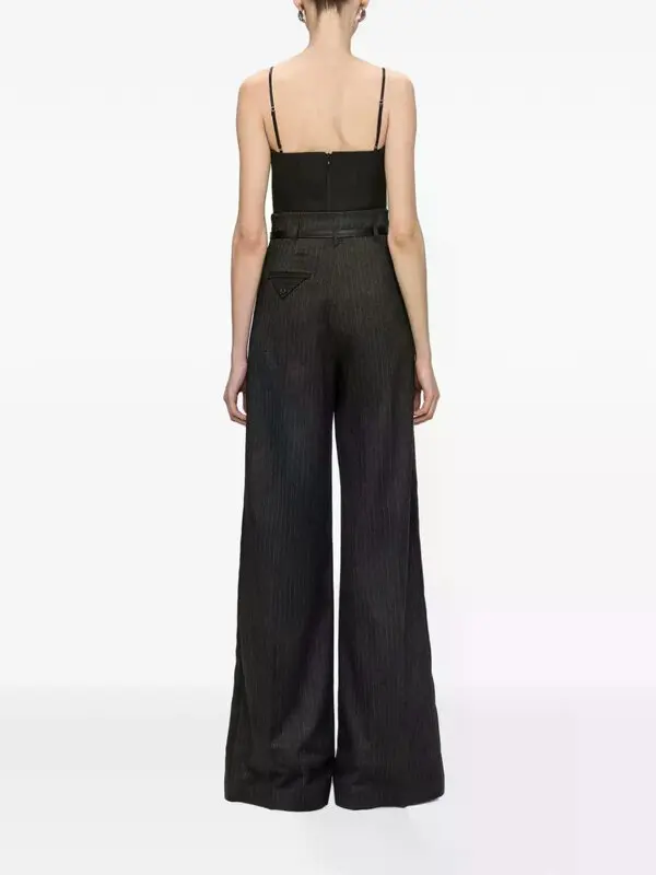 NISSA Pinstripe Wide-leg Pants