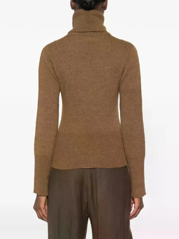 CORTANA Eira Roll-neck Ribbed-trim Sweater