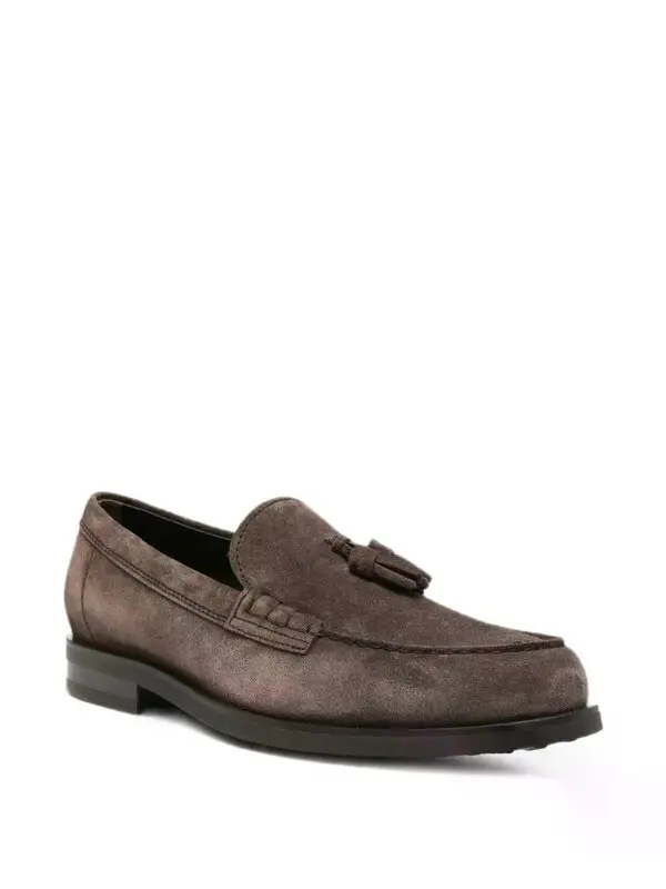 TOD'S Tassel-detail Suede Loafers
