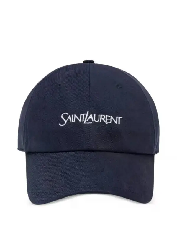 Saint Laurent Cap In Cotton Gabardine - Blue