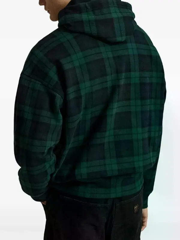 Polo Ralph Lauren Plaid Embroidered-crest Hoodie