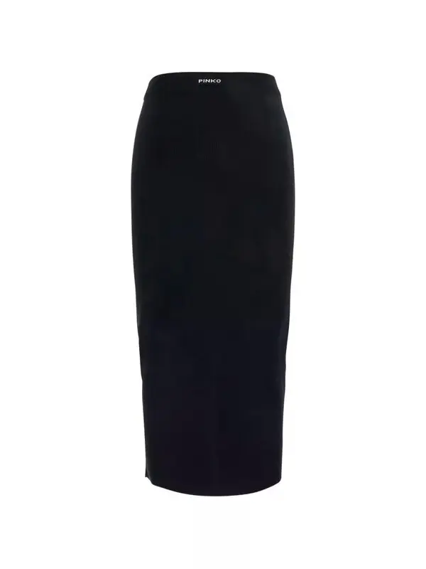 Pinko Ribbed-knit Skirt - Black