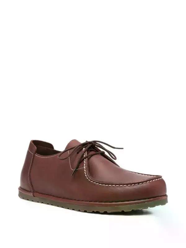 BIRKENSTOCK Utti Lace Contrast-stitch Leather Sneakers - Brown