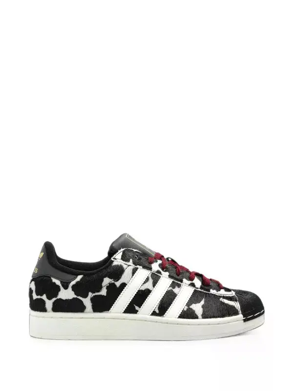 Adidas Superstar Ii Cow-print Sneakers - Black