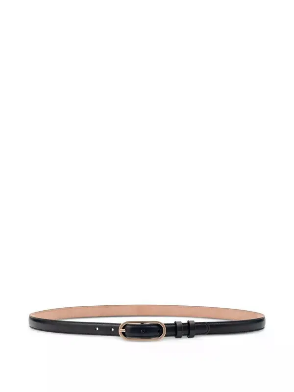 LOTTUSSE Oval-buckle Leather Belt - Black
