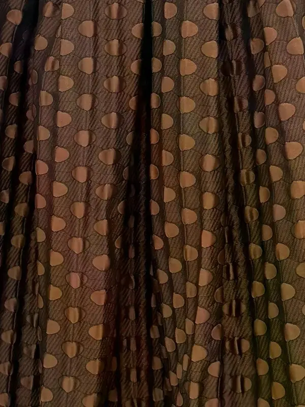 LUNATICA MILANO Pleated Polka-dot Midi Skirt